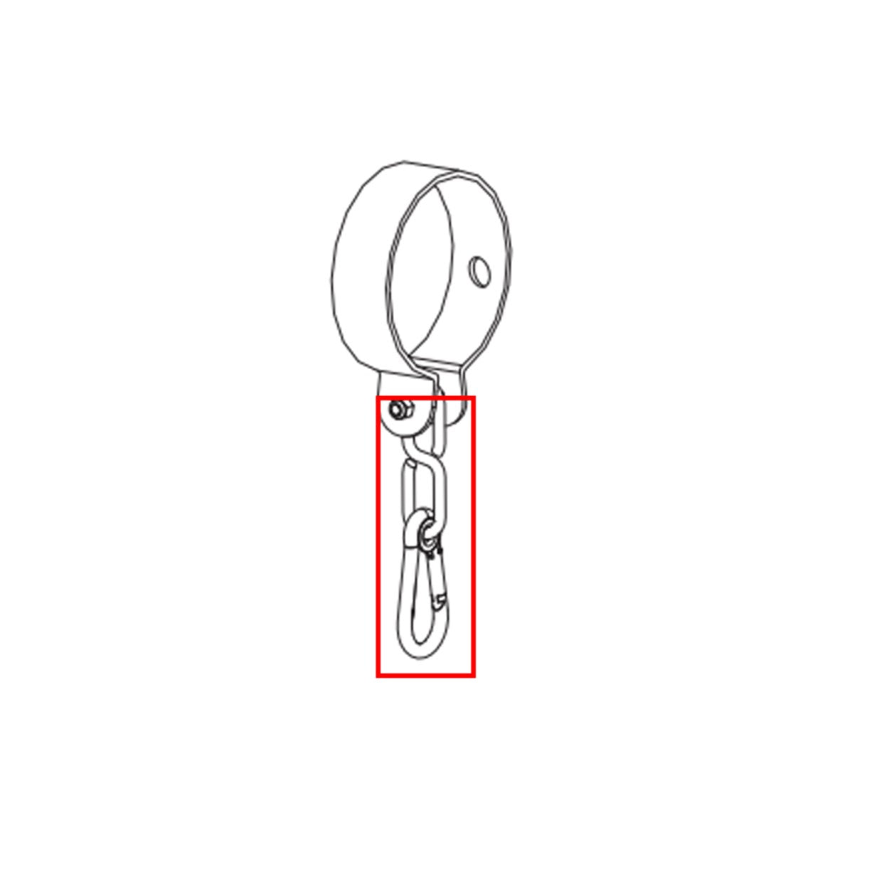 SWING SHACKLE WITH S HOOK M8 FOR SWING COLLAR – TP Spares