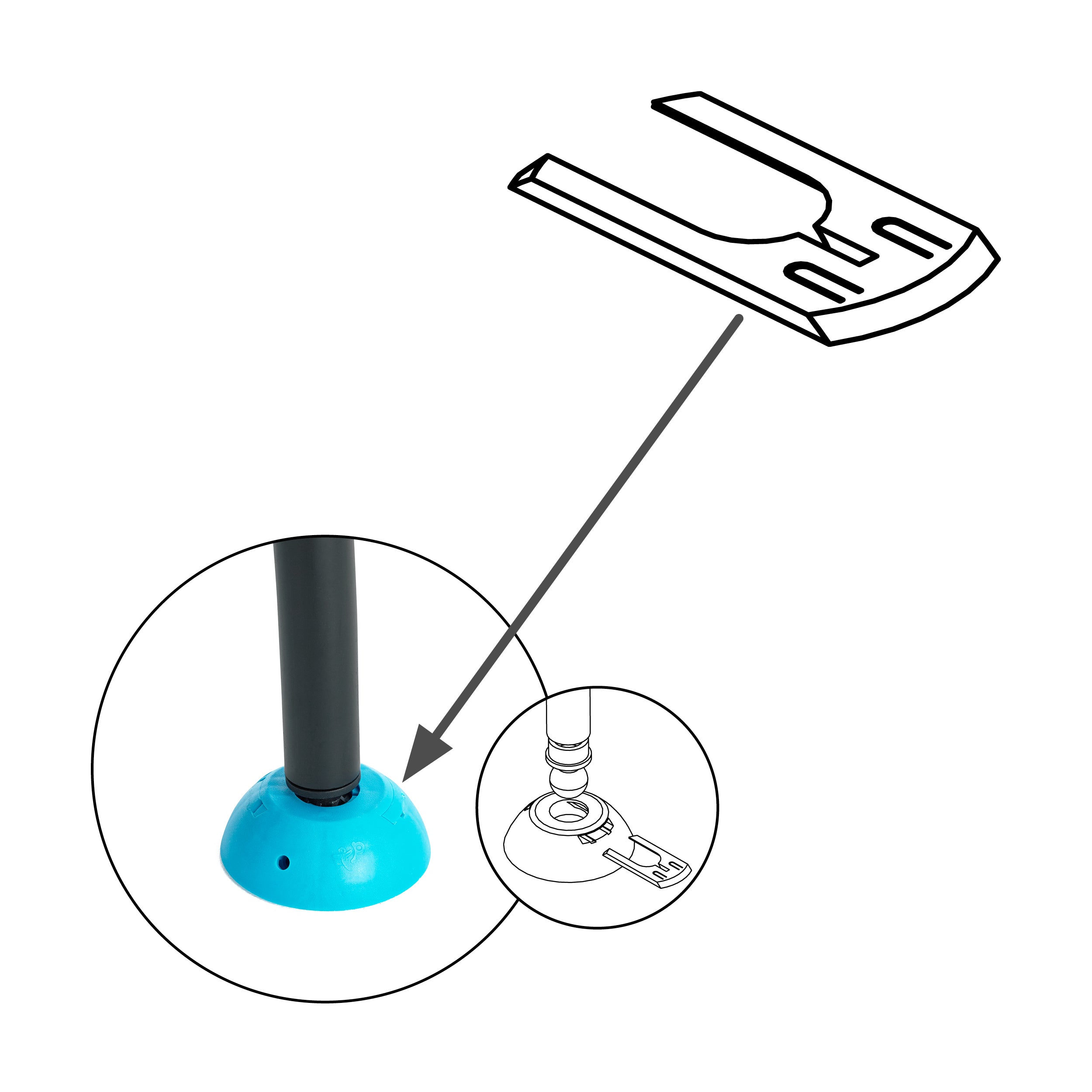 BLUE CLIP FOR FOOT – TP Spares